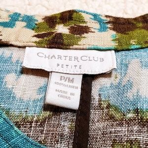 Charter Club | Jackets & Coats | Charter Club Multicolored Linen Blazer ...